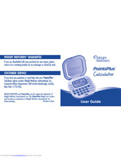 Weight watchers PointsPlus Manuals | ManualsLib