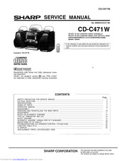 Sharp CD-C471 W Manuals | ManualsLib