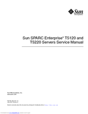 Sun microsystems SPARC T5120 Manuals | ManualsLib