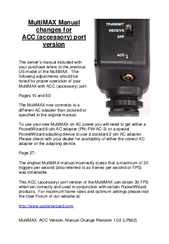 Pocket wizard MultiMAX Manuals | ManualsLib