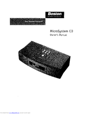 Boston acoustics MicroSystem CD Manuals | ManualsLib