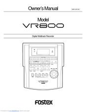 Fostex VR800 Manuals | ManualsLib