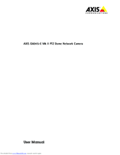 Axis Q6045-E Manuals | ManualsLib