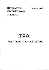 Tca 400A Manuals | ManualsLib