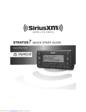 Sirius xm radio Stratus 7 Manuals | ManualsLib