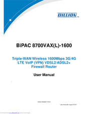 Billion BiPAC 8700VAX(L)-1600 Manuals | ManualsLib
