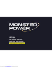 Monster power HDP 1800 Manuals | ManualsLib