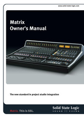Solid state logic Matrix Manuals | ManualsLib