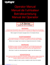 Upright LX41 Manuals | ManualsLib