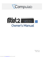 Compulab fitlet2 FC-USB Manuals | ManualsLib