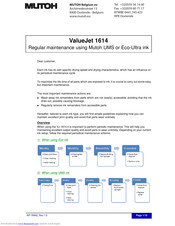 Mutoh valuejet 1614 Manuals | ManualsLib