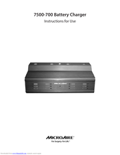 Microaire 7500-700 Battery Charger Manuals