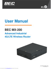 Bec MX-200 Manuals | ManualsLib