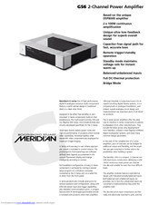 Meridian G56 Manuals | ManualsLib