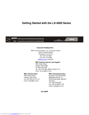 Mrv communications LX-4048 Manuals | ManualsLib