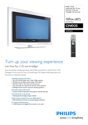 Philips 42PF9831 Manuals | ManualsLib