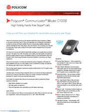 Polycom COMMUNICATOR C100S Manuals | ManualsLib
