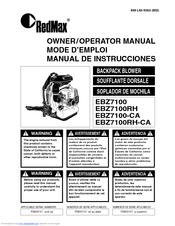 Redmax EBZ7100-CA Manuals | ManualsLib