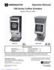 Grindmaster 100 Manuals | ManualsLib