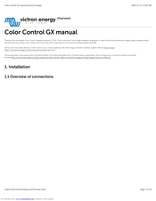 Victron energy Color Control GX Manuals | ManualsLib