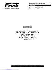 Frick QUANTUM LX Control Panel Manuals | ManualsLib
