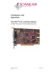 Scanlab RTC 4 Manuals | ManualsLib