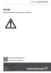 Grundfos MP 204 Manuals | ManualsLib
