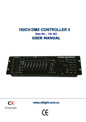 Ck light 192CH DMX CONTROLLER II Manuals | ManualsLib