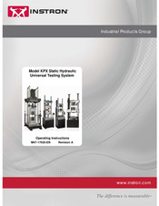 Instron 1000KPX-J3D Manuals | ManualsLib