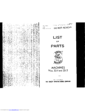 Singer 35-2 Manuals | ManualsLib