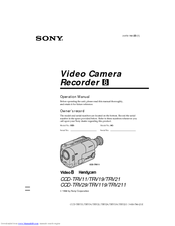 Sony Handycam CCD-TRV21 Manuals | ManualsLib