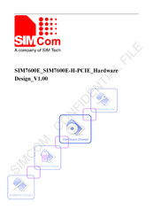 Sim tech SIMCom SIM7600E-PCIE Manuals | ManualsLib