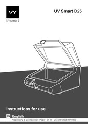 Uv smart D25 Manuals | ManualsLib