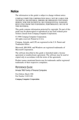 Compaq Armada 7800 Manuals | ManualsLib