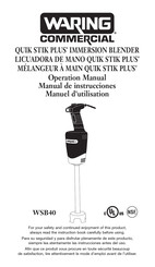 Waring QUIK STIK PLUS WSB40 Manuals | ManualsLib