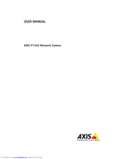 Axis P1344 Manuals | ManualsLib