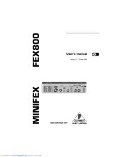Behringer MINIFEX FEX800 Manuals | ManualsLib