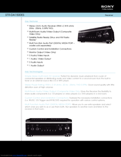 Sony STR-DA1500ES Manuals | ManualsLib