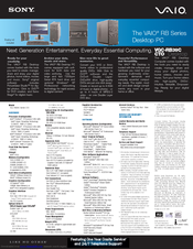 Sony VAIO VGC-RB39C Manuals | ManualsLib