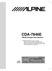 Alpine CDA-7846E Manuals | ManualsLib