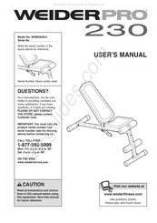 Weider 230 Manuals | ManualsLib