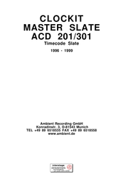 Ambient recording ACD 301 Manuals | ManualsLib
