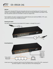 Cis CRS326-24G Manuals | ManualsLib