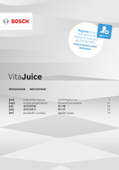 Bosch VitaJuice MES3500GB Manuals | ManualsLib