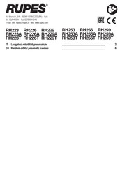 Rupes RH256 Manuals | ManualsLib