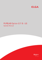Veolia ELGA PURELAB Option-S 15-US Manuals | ManualsLib