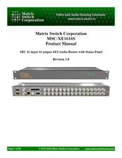 Matrix switch corporation MSC-XE1616S Manuals | ManualsLib