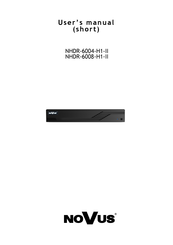 Novus NHDR-6008-H1-II Manuals | ManualsLib