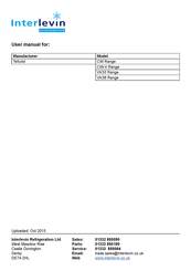 Tefcold Interlevin REFRIGERATION CW4V Manuals | ManualsLib