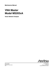 Anritsu VNA Master MS203 A Series Manuals | ManualsLib